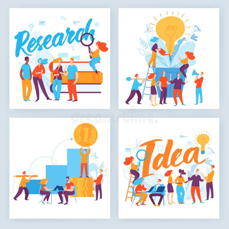 Cartoon Four Group People Talking Stock Illustrations – 55 Cartoon Four ...