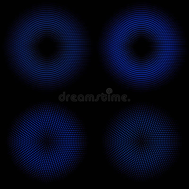 Set Four Vector Glowing Blue Circles Stock Illustrations – 7 Set Four Vector Glowing Blue ...