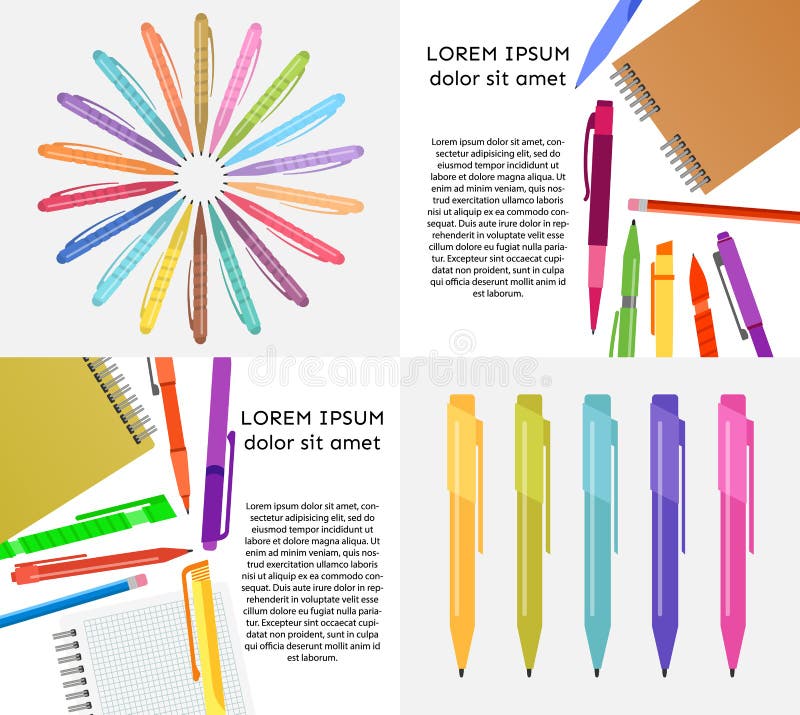 Four Pens Stock Illustrations – 124 Four Pens Stock Illustrations ...