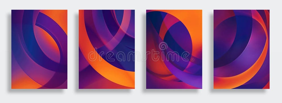 A Set of Four Vertical Covers with Dynamic Flowing Gradient Design ...