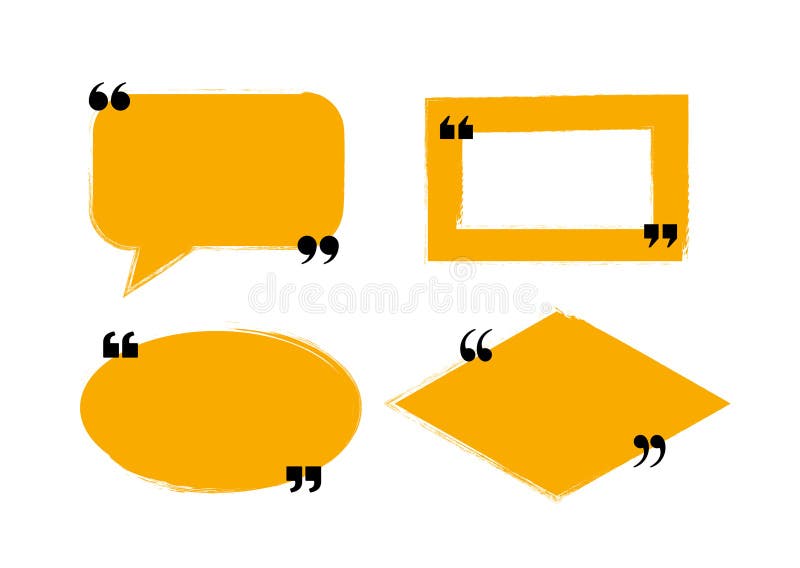 Quote Speech Bubbles Set. Vector Illustration Stock Vector ...