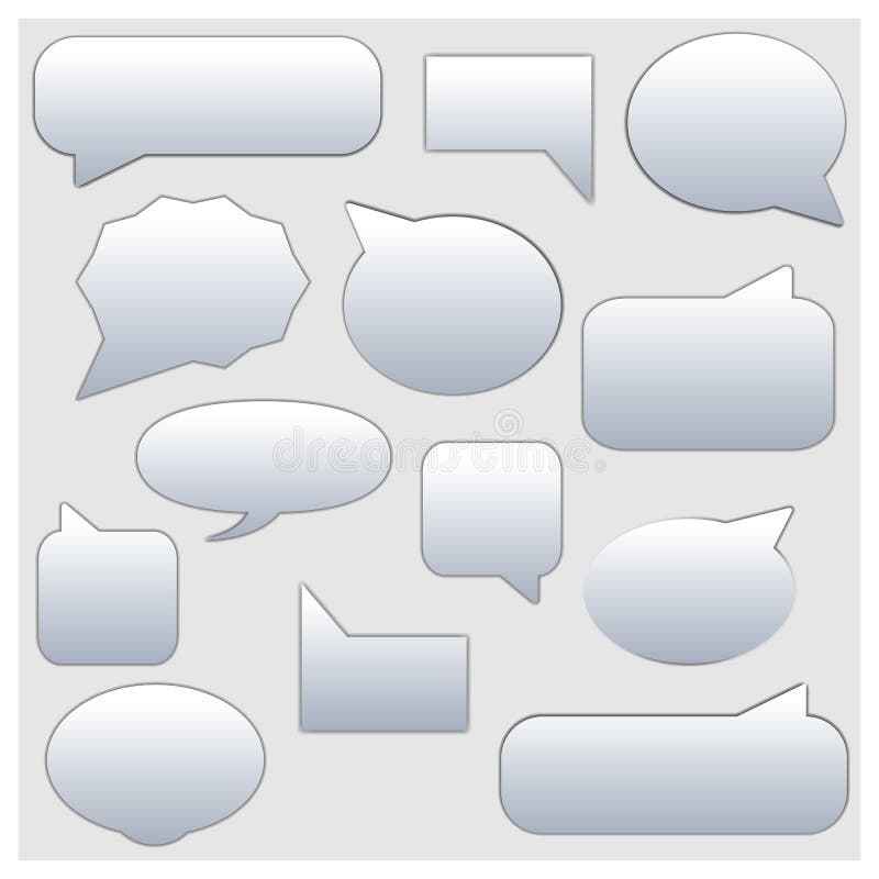 Set Frame for the Chat and Comments, Vector Illustration. Stock Vector ...