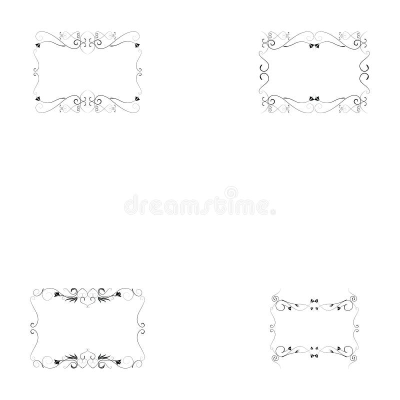 Set of frame silhouette stock vector. Illustration of isolated - 120564868