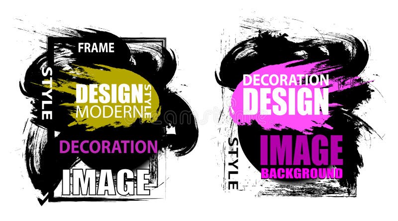 Set Frame for Text and Labels. Background, Element for Design Gi Stock ...