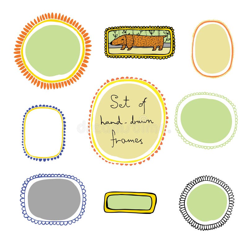 Set of frames stock illustration. Illustration of frames - 29045177