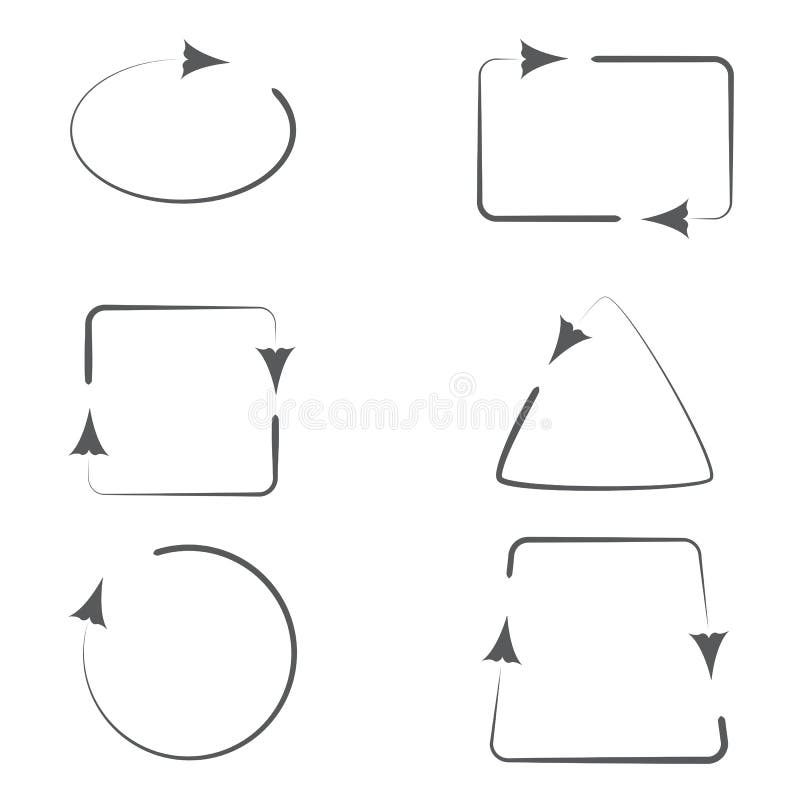 Set of Frames with Arrows stock vector. Illustration of intermittent ...