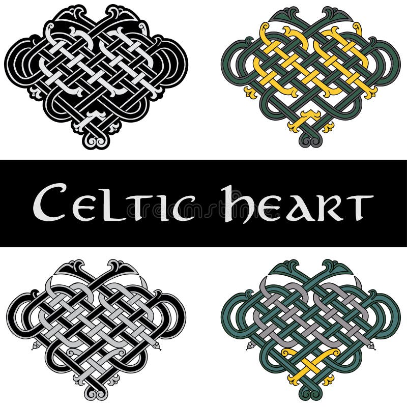 Set of Frames in Celtic Style. Celtic Style Banner. Celtic Heart. Stock ...