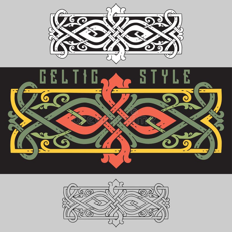 Set of Frames in Celtic Style. Celtic Style Banner. Stock Vector ...