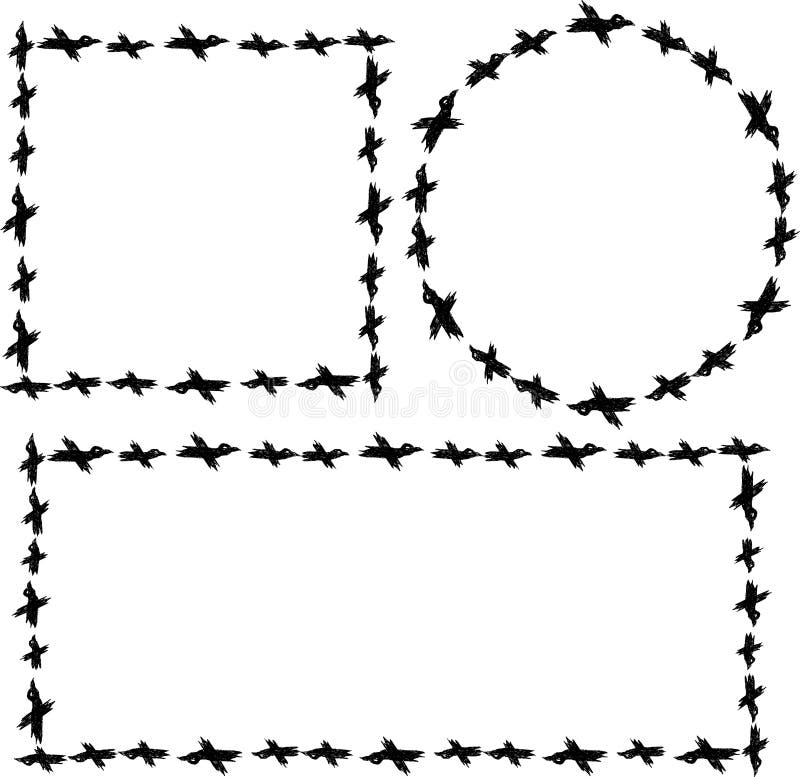 Crows Set of Illustrations Watercolor Stock Illustration - Illustration ...