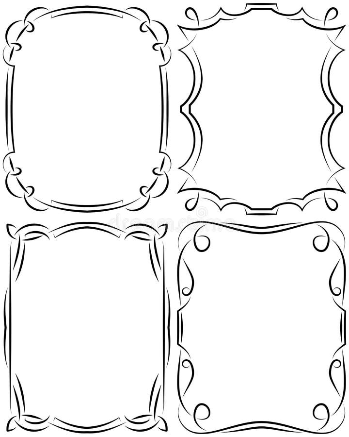 Set of Frames Design Elements. Editable Vector File Stock Vector ...