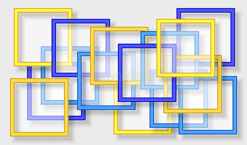 Set of Frames of Different Color Stock Vector - Illustration of border ...