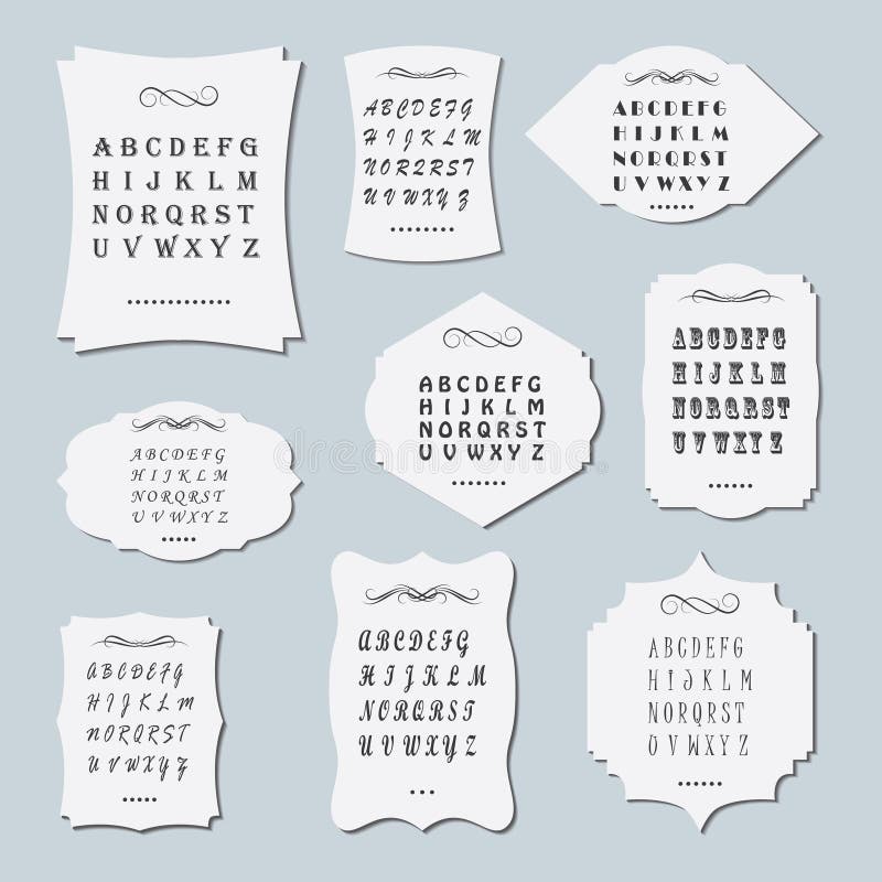 A Set of Frames of Different Shapes with the Letters of the Alphabet ...