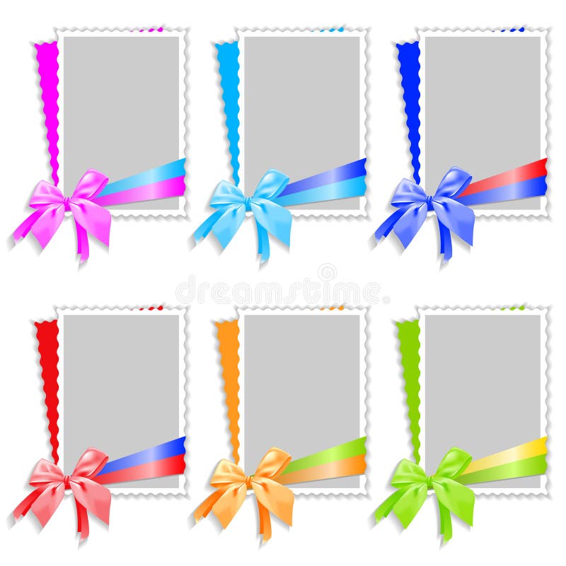 Frames and bow stock illustration. Illustration of ribbon - 30023250