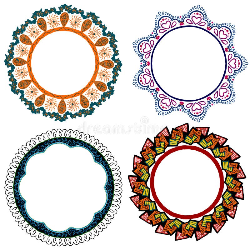 Set of Frames for Programs, Websites, Decorations Stock Image - Image ...