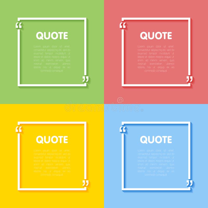 Set of frames for quotes stock illustration. Illustration of decoration ...