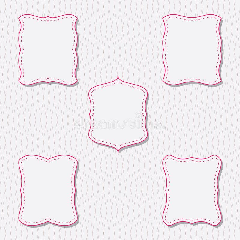 A Set of Frames and Stickers. Stock Vector - Illustration of isolated ...
