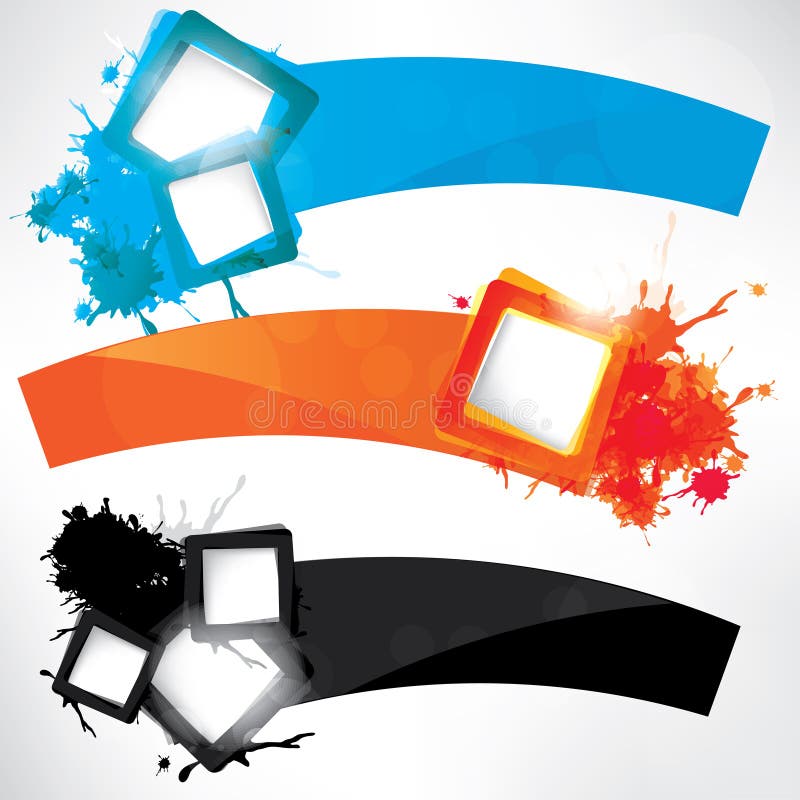 Set of frames for text stock vector. Illustration of modern - 34937084