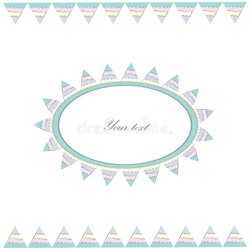 A Set of Frames with Triangular Flags Stock Vector - Illustration of ...