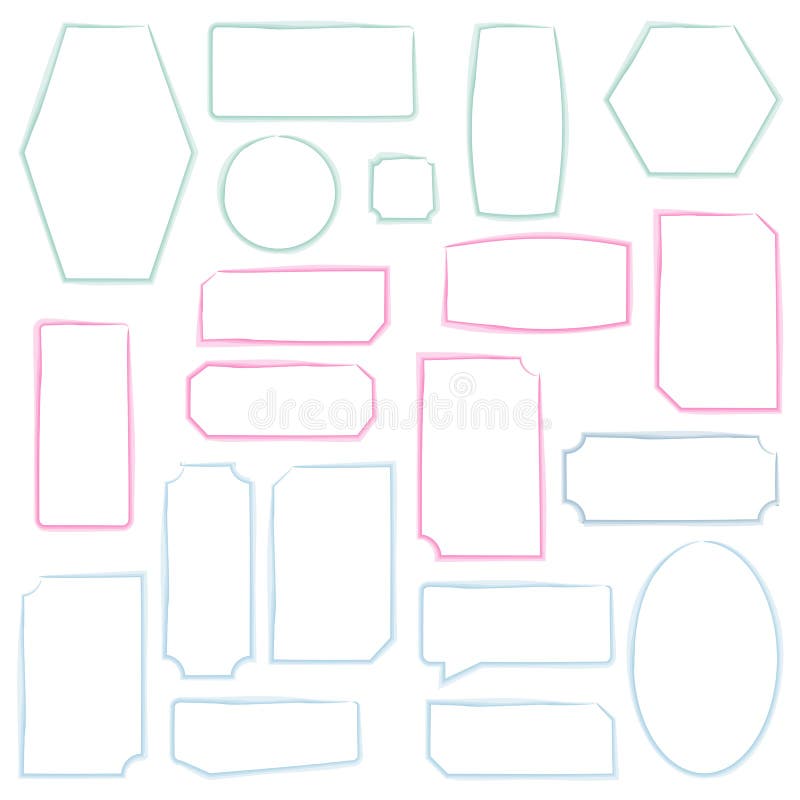 Set Frames, Vector Illustration. Stock Vector - Illustration of ...