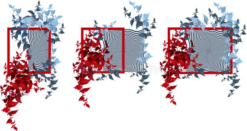 Set a Framework with Abstract Elements Stock Vector - Illustration of ...