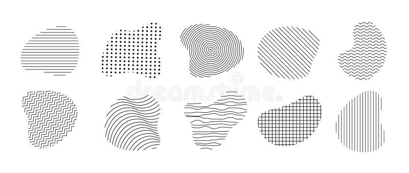 Set of Freeform or Irregular Blob. Simple Liquid Amorphous Splodge ...