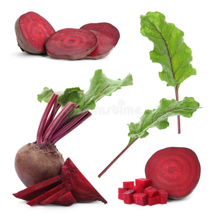 Red Beets with White Stripes on White Background - Isolated Stock Photo ...
