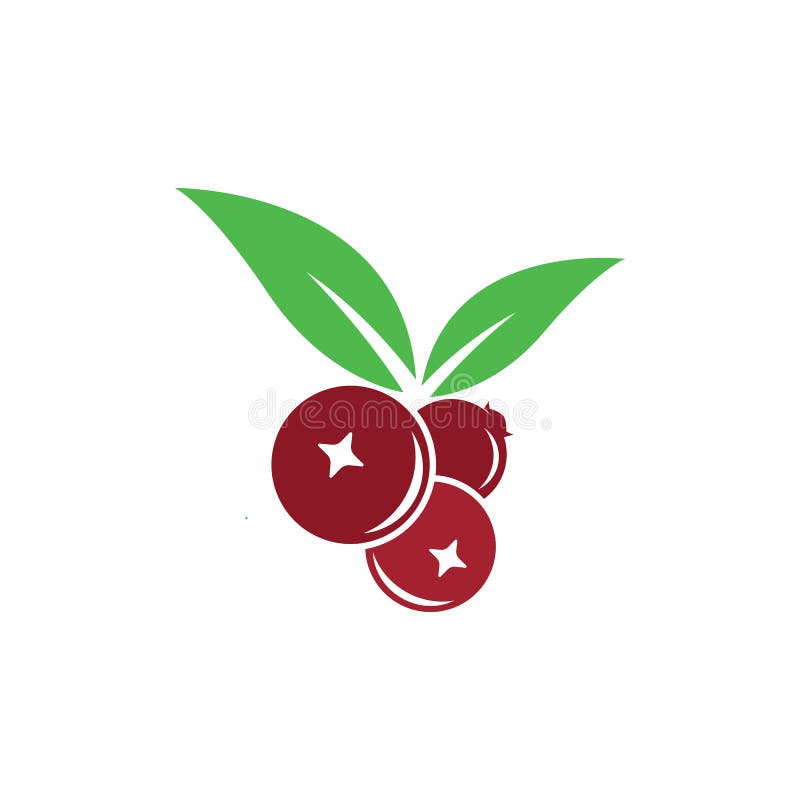 Set of Fresh Cranberry Logo Template Vector Icon Illustration Stock ...