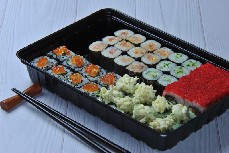 Set of Fresh and Tasty Sushi for Restaurant Menu7 Stock Photo - Image ...