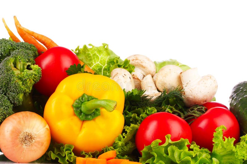 A Set of Fresh Vegetables Isolated Stock Image - Image of food, dieting ...