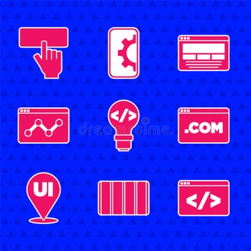 Set Front End Development, Color Palette Guide, UI UX Design, Website Statistic, and Keyboard ...