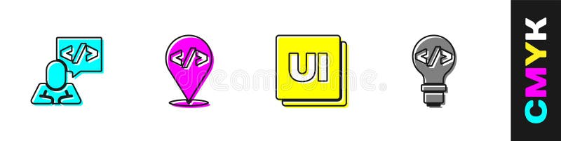 Set Front End Development, , UI or UX Design and Icon. Vector Stock ... Set Front End Development, , UI or UX Design and Icon. Vector Stock ...