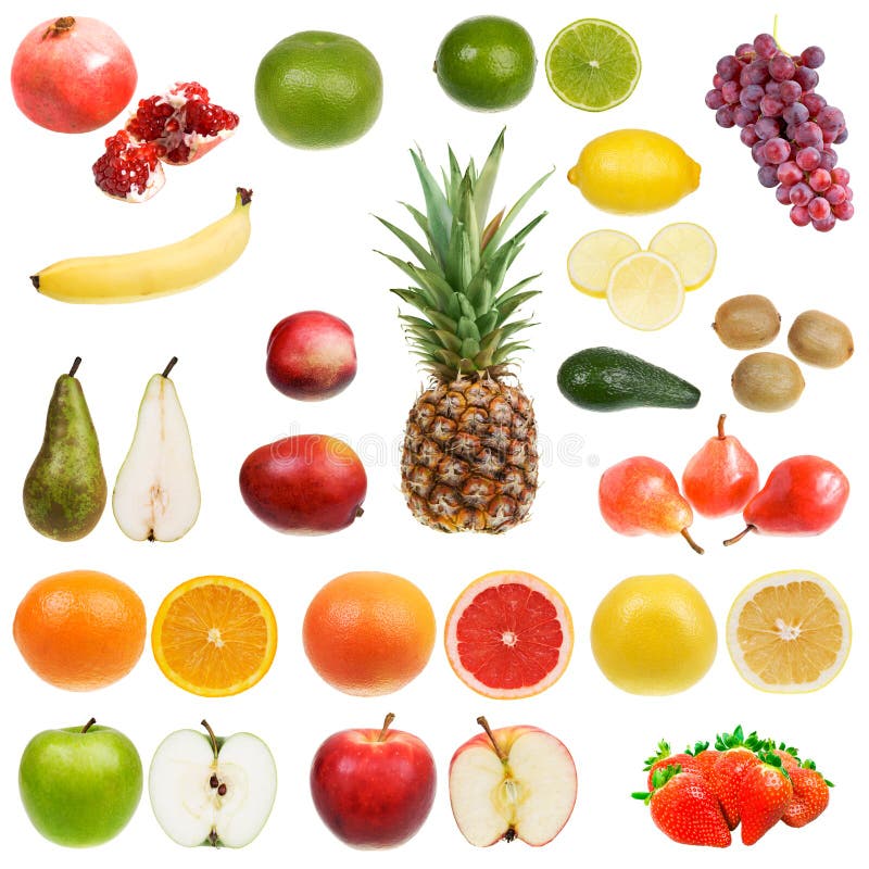 Set of Fruits and Vegetables Stock Photo - Image of ingredient, orange ...