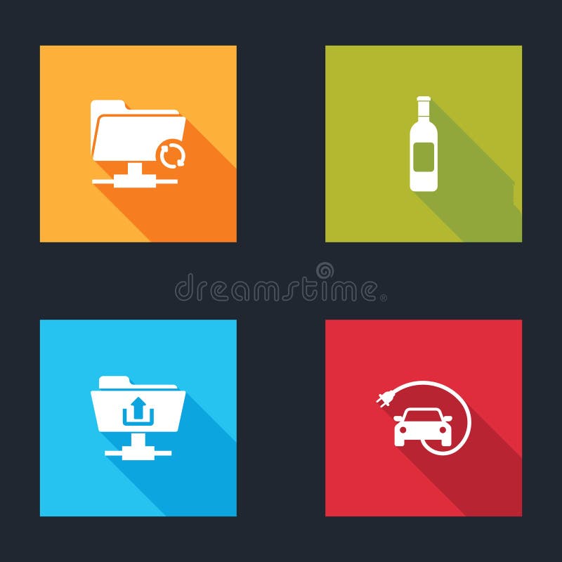 Set FTP Sync Refresh, Bottle of Wine, Folder Upload and Electric Car ...