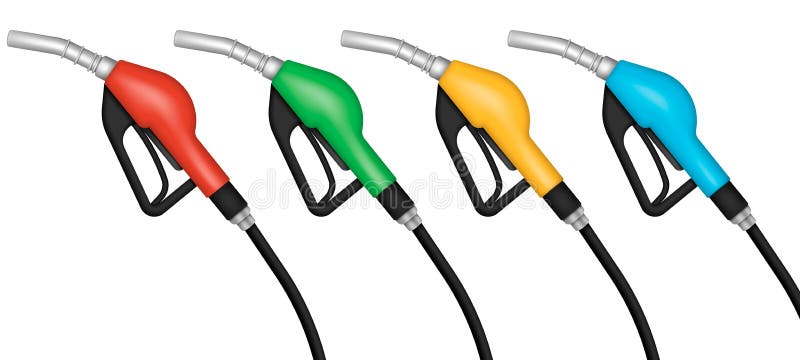 Set of Fuel Pump Nozzle. Vector Illustration Stock Vector ...
