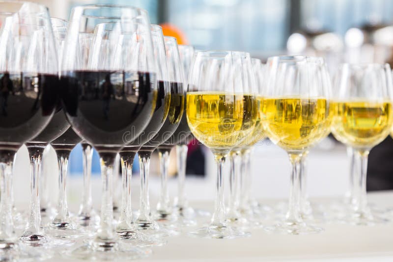 Set of full wine glasses stock image. Image of full, yellow - 71922699