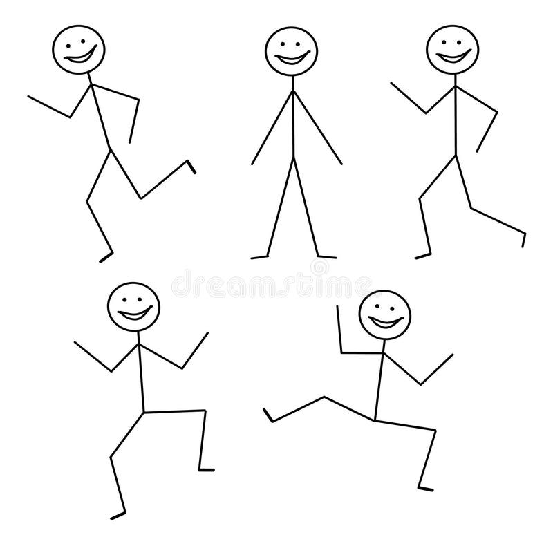 Children Dancing Stick Figure Stock Illustrations – 46 Children Dancing ...