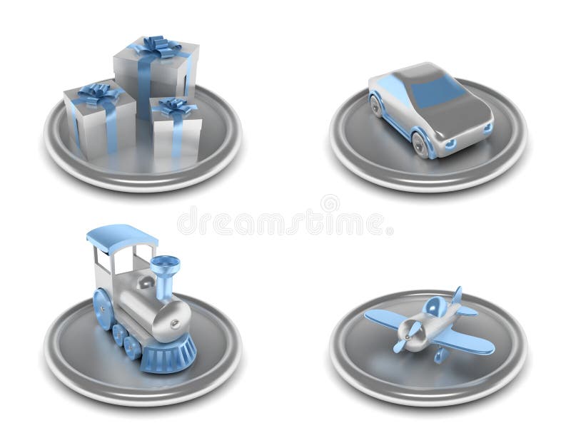 Set of fun icons stock illustration. Illustration of grey - 3651015