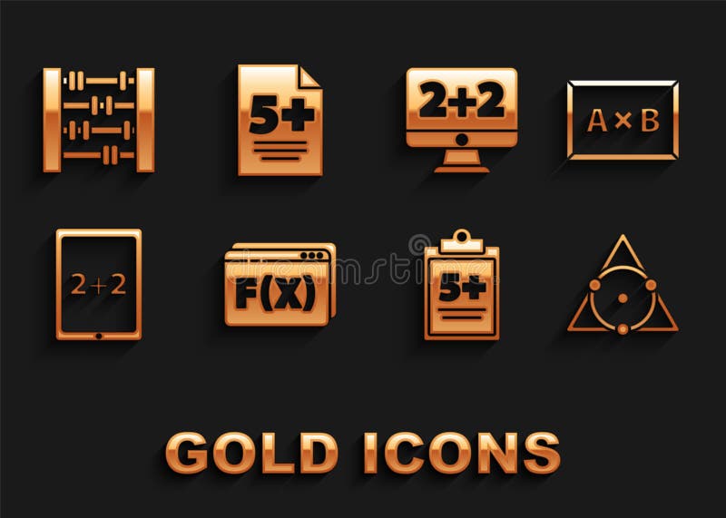 Set Function Mathematical Symbol, Chalkboard, Triangle, Test or Exam ...