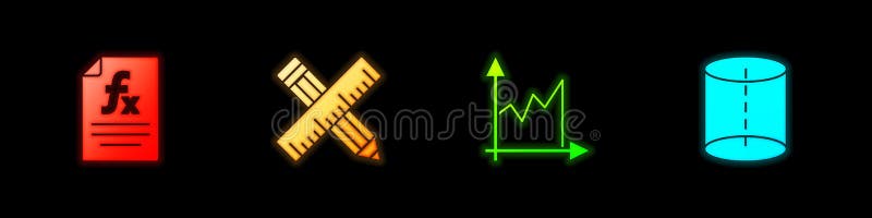 Set Function Mathematical Symbol, Crossed Ruler and Pencil, Graph ...