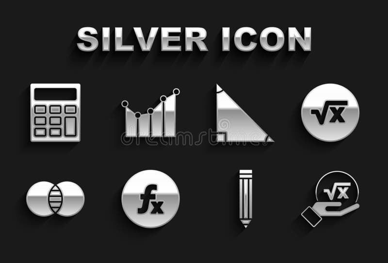 Set Function Mathematical Symbol, Square Root of X Glyph, Pencil ...