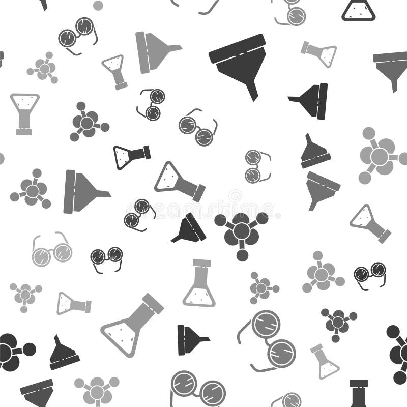 Set Funnel or Filter, Laboratory Glasses, Bacteria and Test Tube and ...