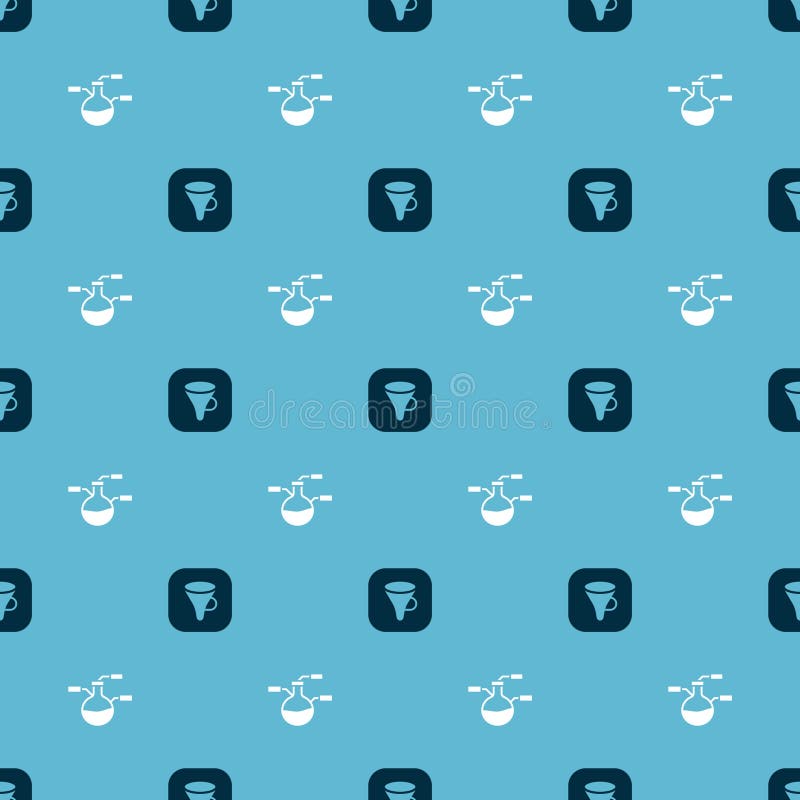 Set Funnel or Filter and Test Tube and Flask on Seamless Pattern ... Set Funnel or Filter and Test Tube and Flask on Seamless Pattern ...