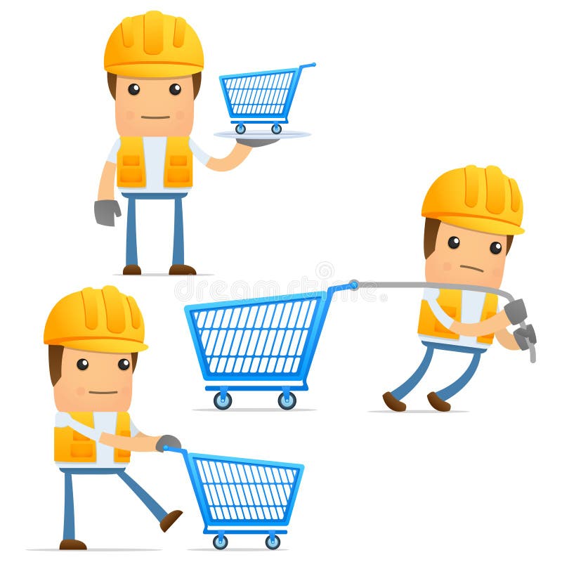 Cartoon builder bee stock vector. Illustration of character - 135558546