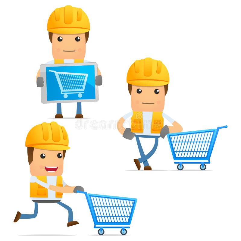 Cartoon builder bee stock vector. Illustration of character - 135558546