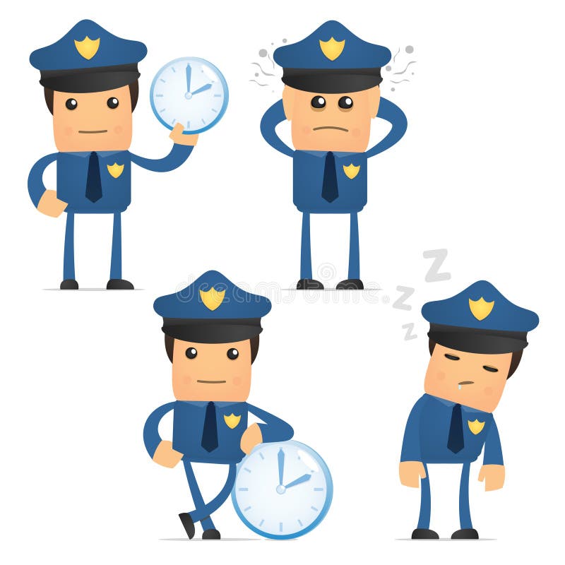 Big Fat Lazy Police Cop Cliparts Stock Vector - Illustration of icon ...