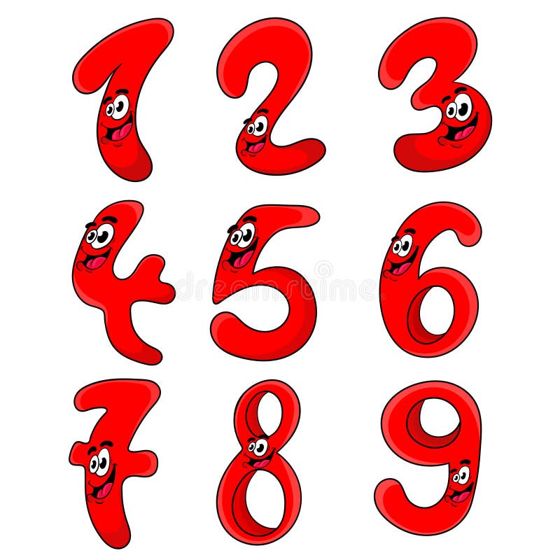 Funny Cartoon Numbers Stock Illustrations – 8,581 Funny Cartoon Numbers ...