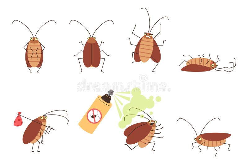 Running Cockroach Icon Cartoon Vector. Creepy Biology Stock Vector ...
