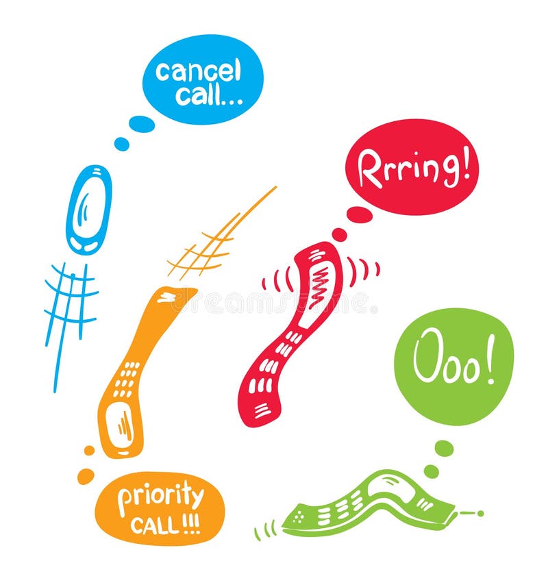 Funny Mobile Phones Icon Set Stock Vector - Illustration of emoticon ...