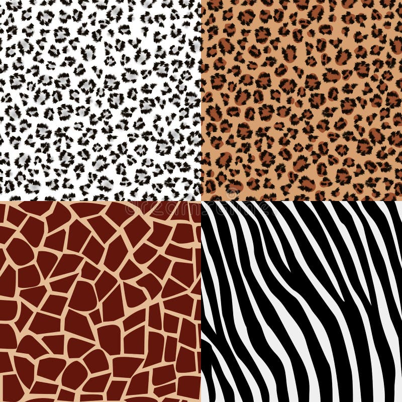 Set of fur patterns stock illustration. Illustration of hair - 60713309