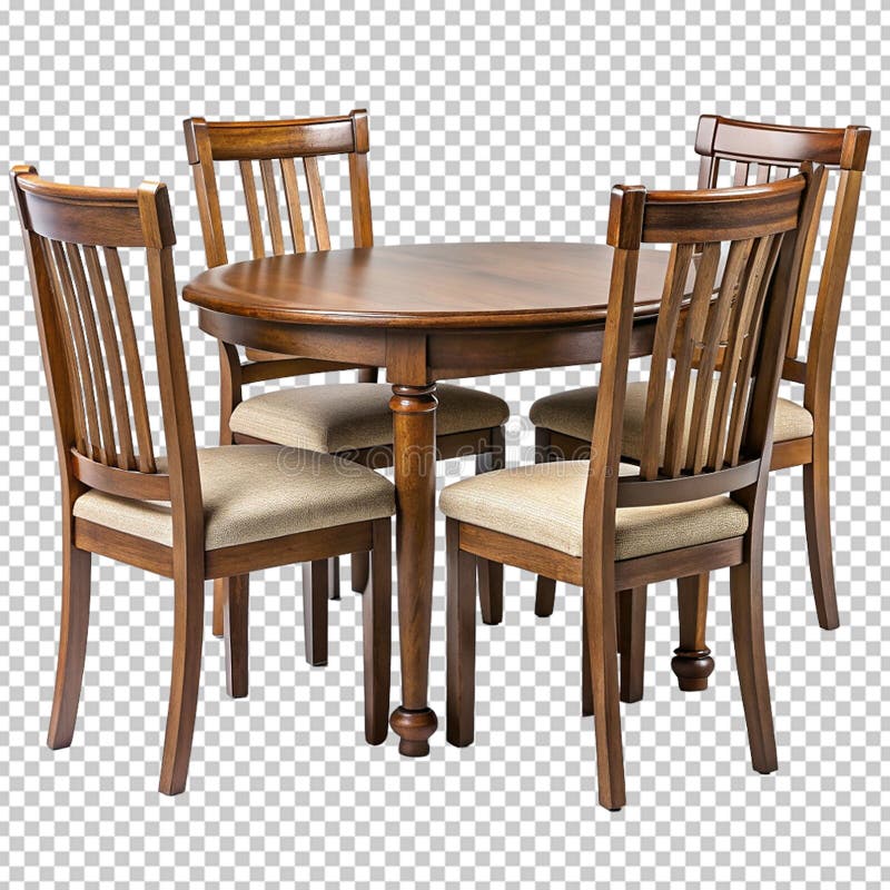 Set of Furniture Table and Chair of Full Set Stock Illustration ...